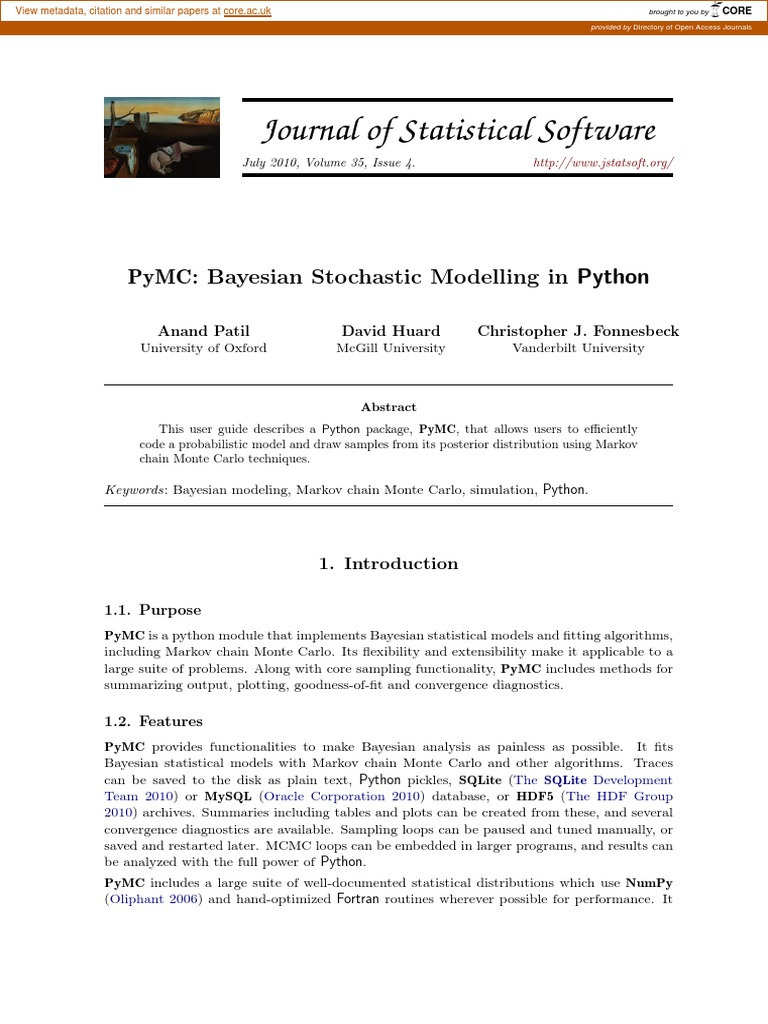 Bayesian Stochastic Modelling in Python | PDF | Probability ...