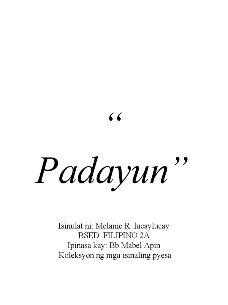 Padayun | PDF | Works Adapted Into Films | Poems
