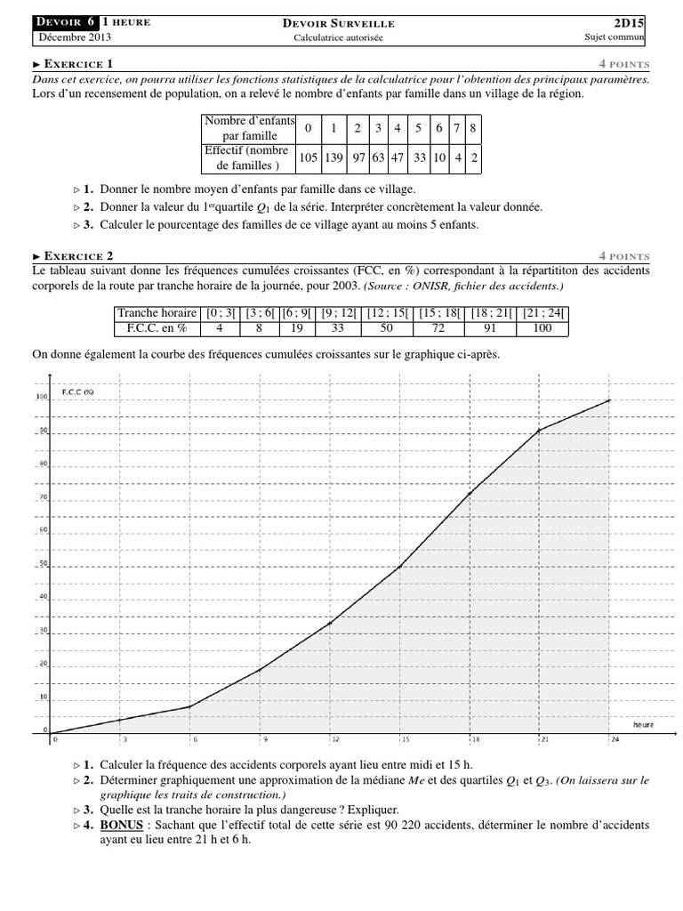 2 Ds 6 | PDF | Mathématiques