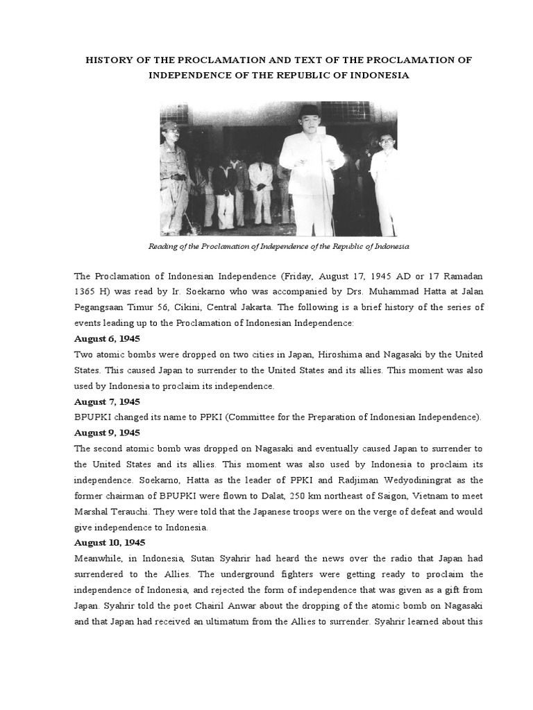 History of The Proclamation and Text of The Proclamation of ...