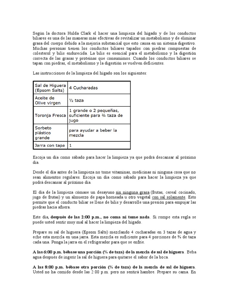 Cómo realizar una limpieza del hígado según las instrucciones de la ...