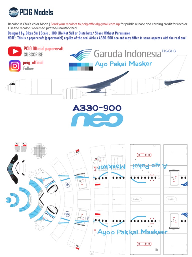 Airbus A339 Neo Garuda PK-GHG | PDF | Aeronautics | Transport