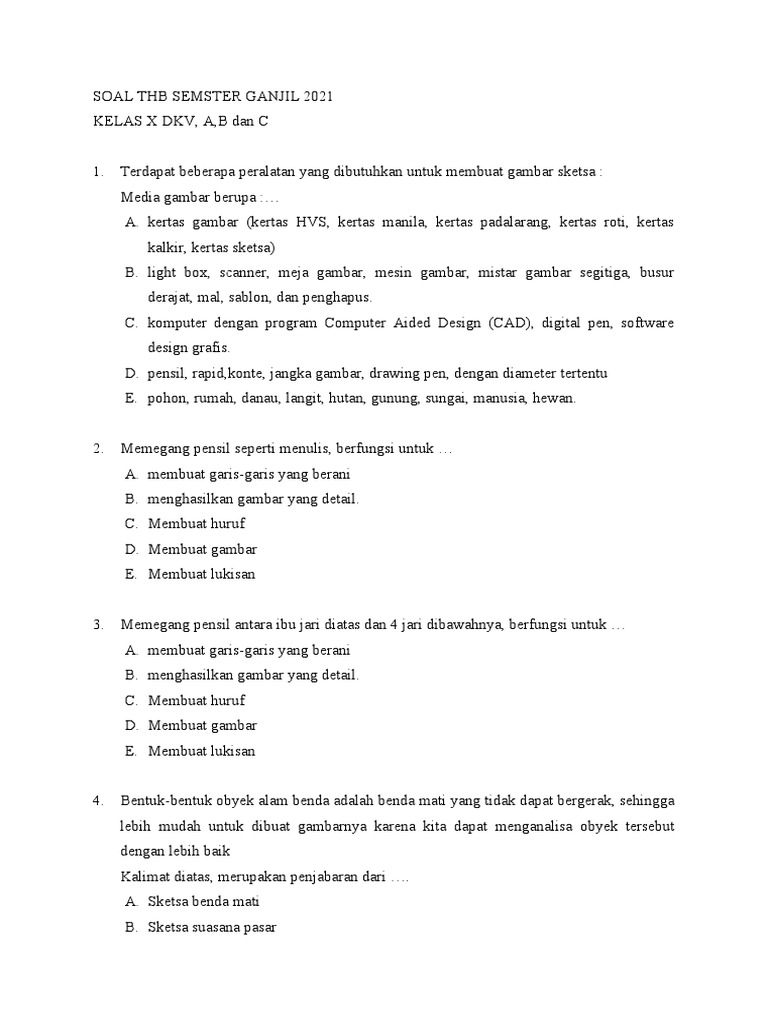 Latihan Soal DKV 2021 | PDF