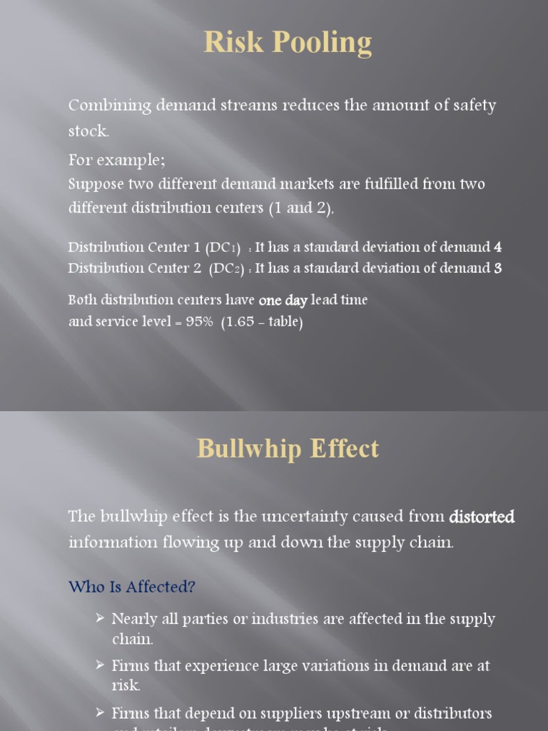 Risk Pooling: Combining Demand Streams Reduces The Amount of Safety ...