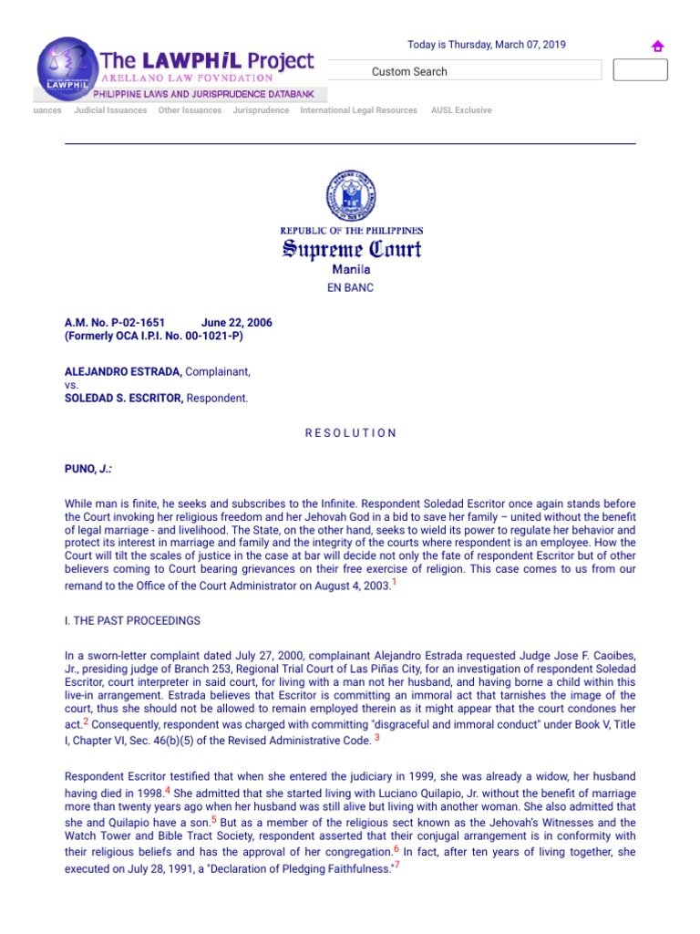 A.M. No. P-02-1651 | PDF