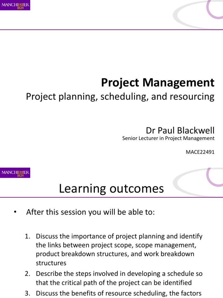 2-Project Planning and Scheduling | PDF