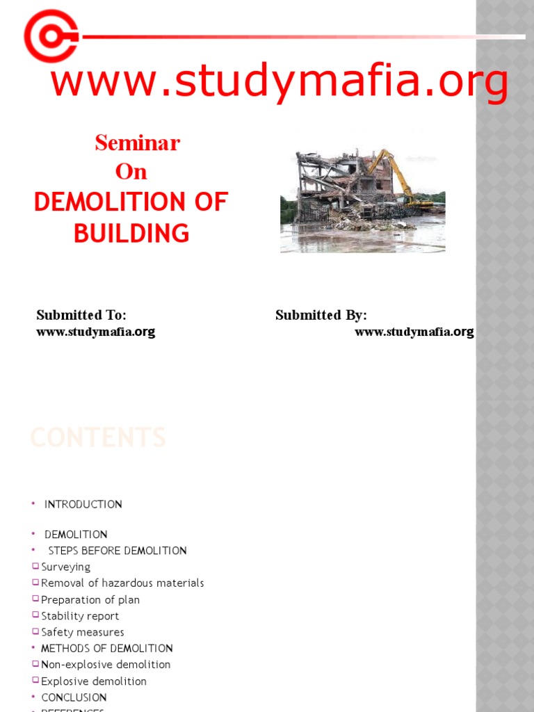 Building Demolition Process Overview | PDF | Demolition | Safety