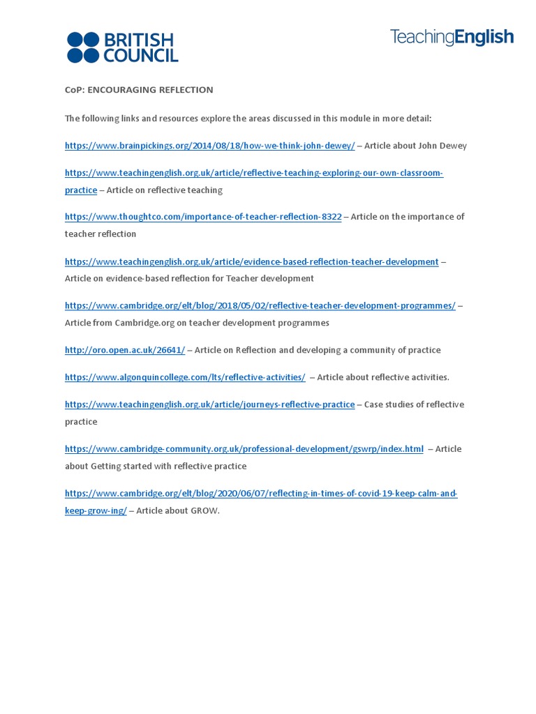 CoP Module - REF Resources | PDF