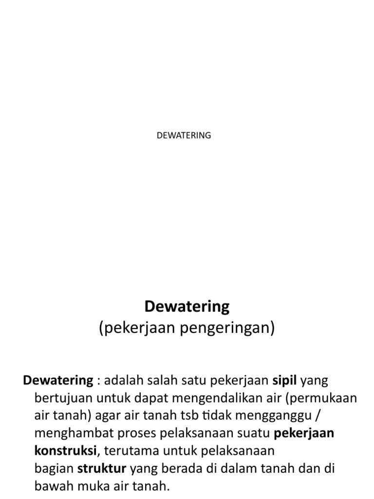 DEWATERING | PDF