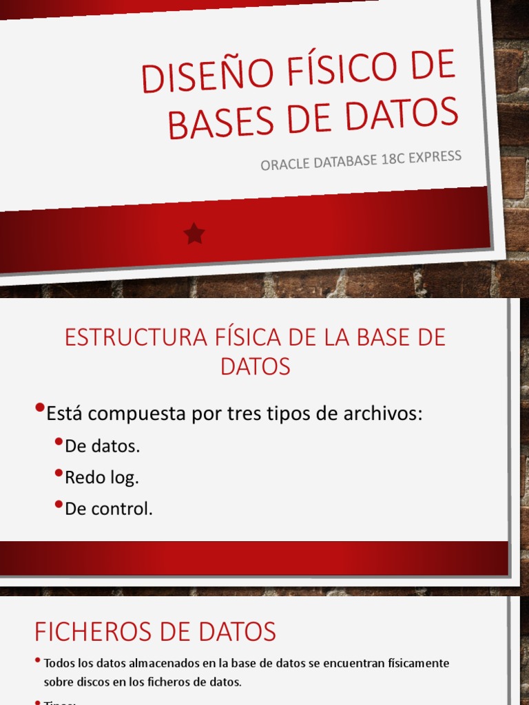 Diseño Físico de Bases de Datos | PDF | SQL | Bases de datos