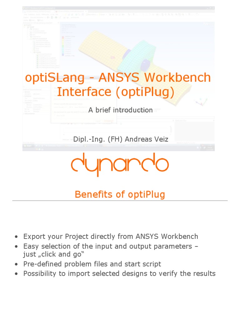 Optislang Ansys Workbench Interface Optiplug | PDF | Parameter (Computer Programming ...