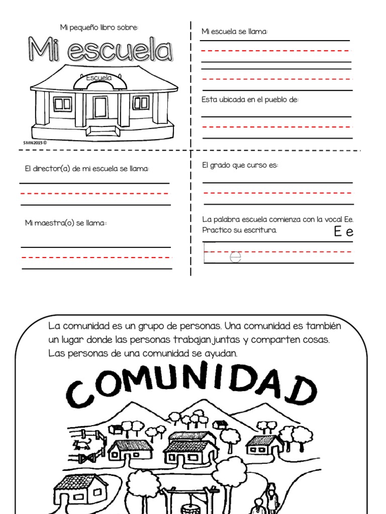 Actividades Sobre El Tema Mi Comunidad Escolar-1 | PDF | Crecimiento ...
