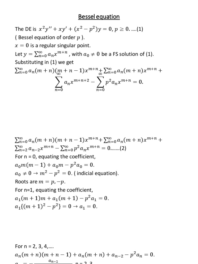 Bessel Equation | PDF | Mathematics | Discrete Mathematics