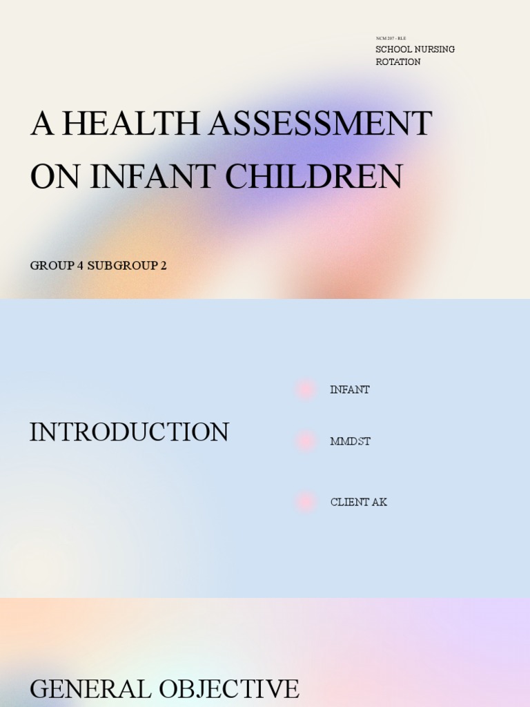 Infant MMDST Assessment | PDF | Infants | Health Sciences