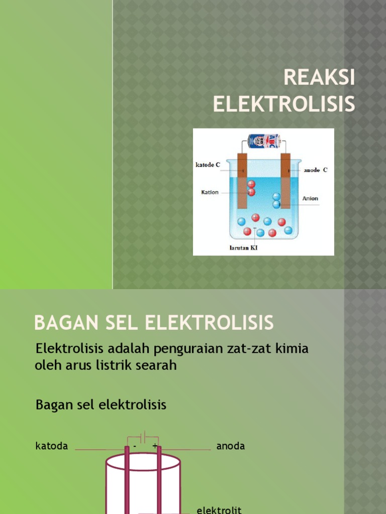 Reaksi Elektrolisis | PDF