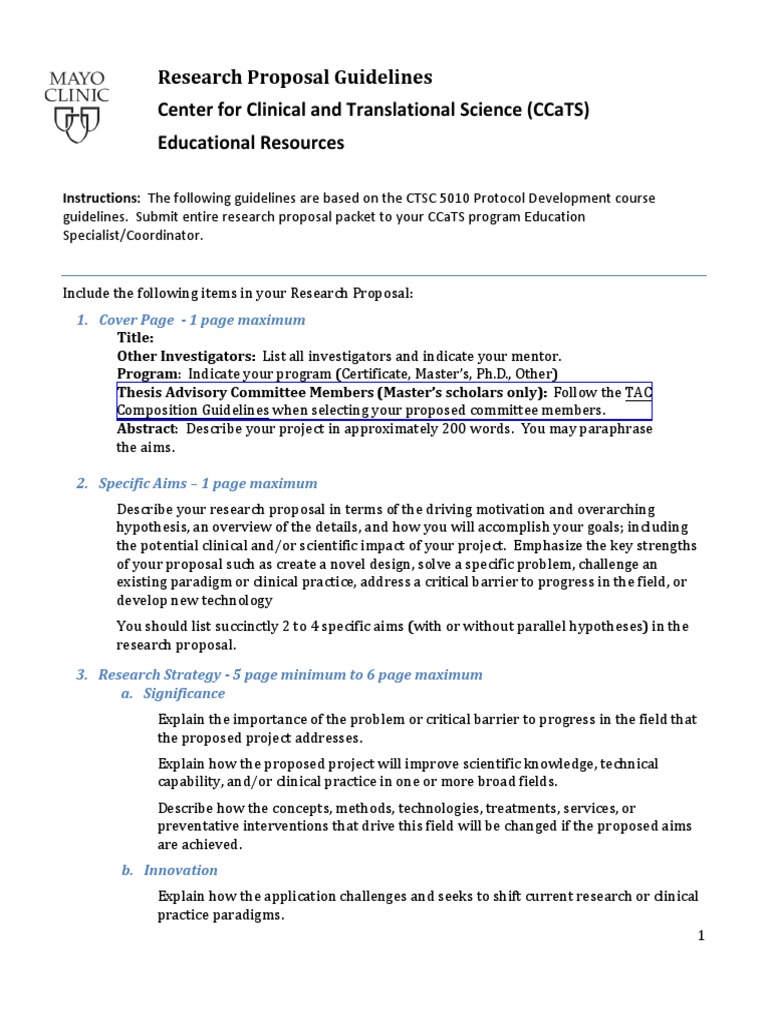 Center For Clinical and Translational Science Research Proposal | PDF ...