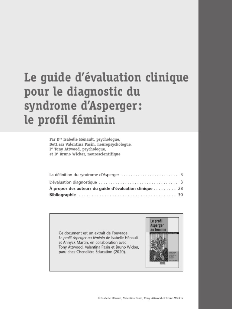 Le Guide D Evaluation Clinique Asperger | Descargar gratis PDF ... Le Guide D Evaluation Clinique Asperger | Descargar gratis PDF ...