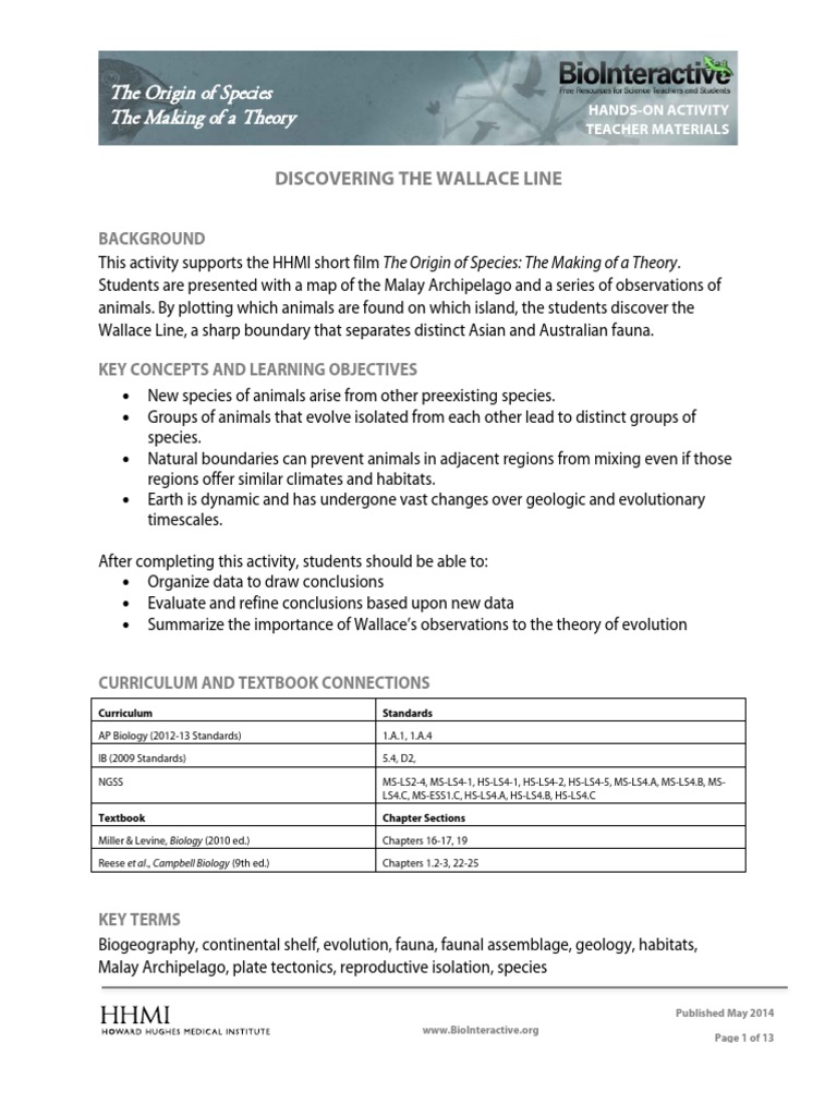 Theory Wallace Line Teacher | PDF | Sea | Ice