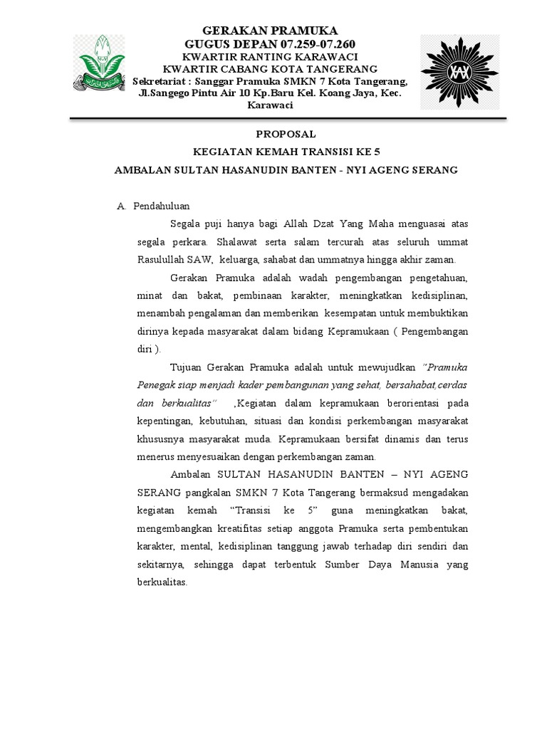 Proposal Kemah | PDF