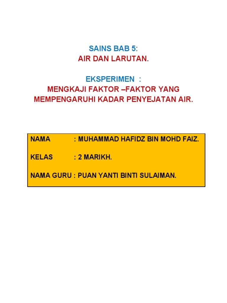 Eksperimen Sns 5.1 | PDF