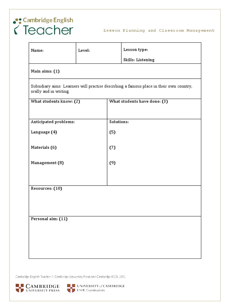 Cover Sheet - The Lesson Cover | PDF