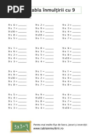 Tabla Inmultirii | PDF
