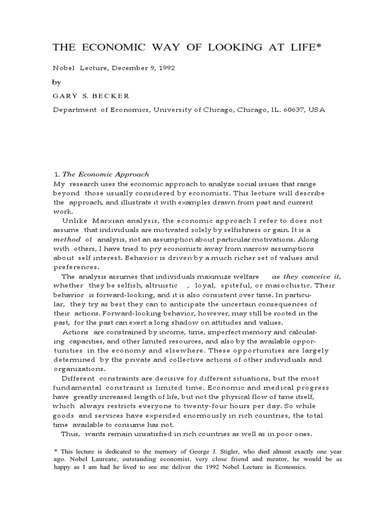 A Economia Do Crime - Gary Becker | PDF | Human Capital | Economics