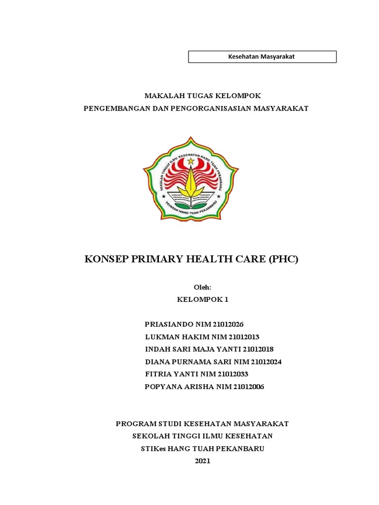 Konsep PHC - Tugas PPM Kelompok 1 | PDF