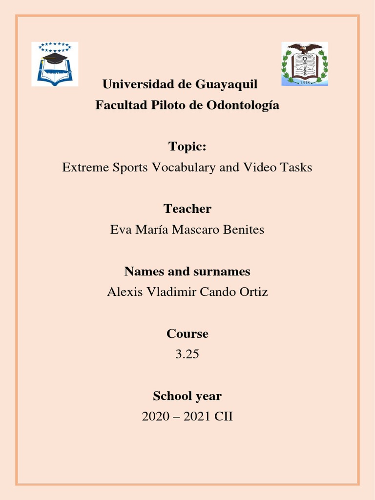 Extreme Sports Vocabulary Guide | PDF | Outdoor Recreation | Hobbies