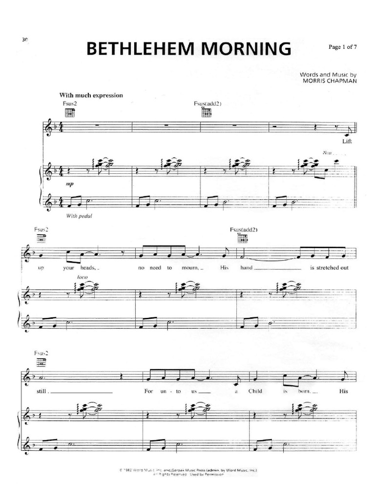 Bethlehem Morning, For Soloist, Music Sheet | PDF