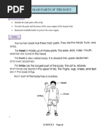 Science Module Grade 1 Lesson 1: Me and My Surrounding A. Parts of The ...
