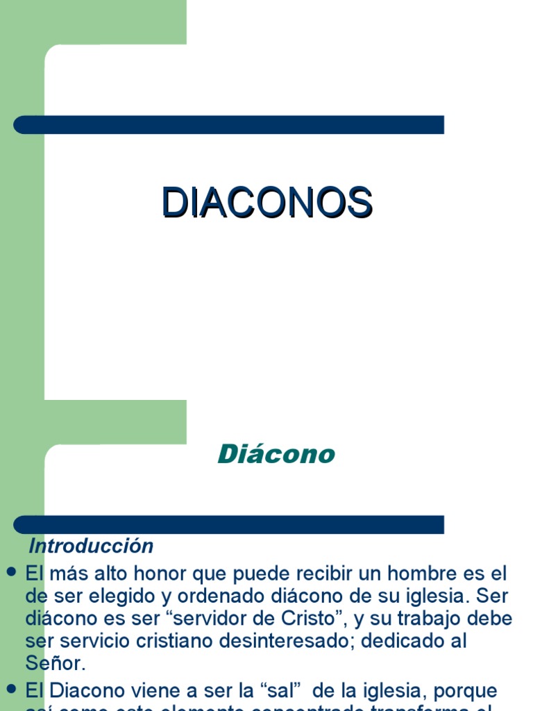 Diaconos | PDF | Diácono | Iglesia Católica