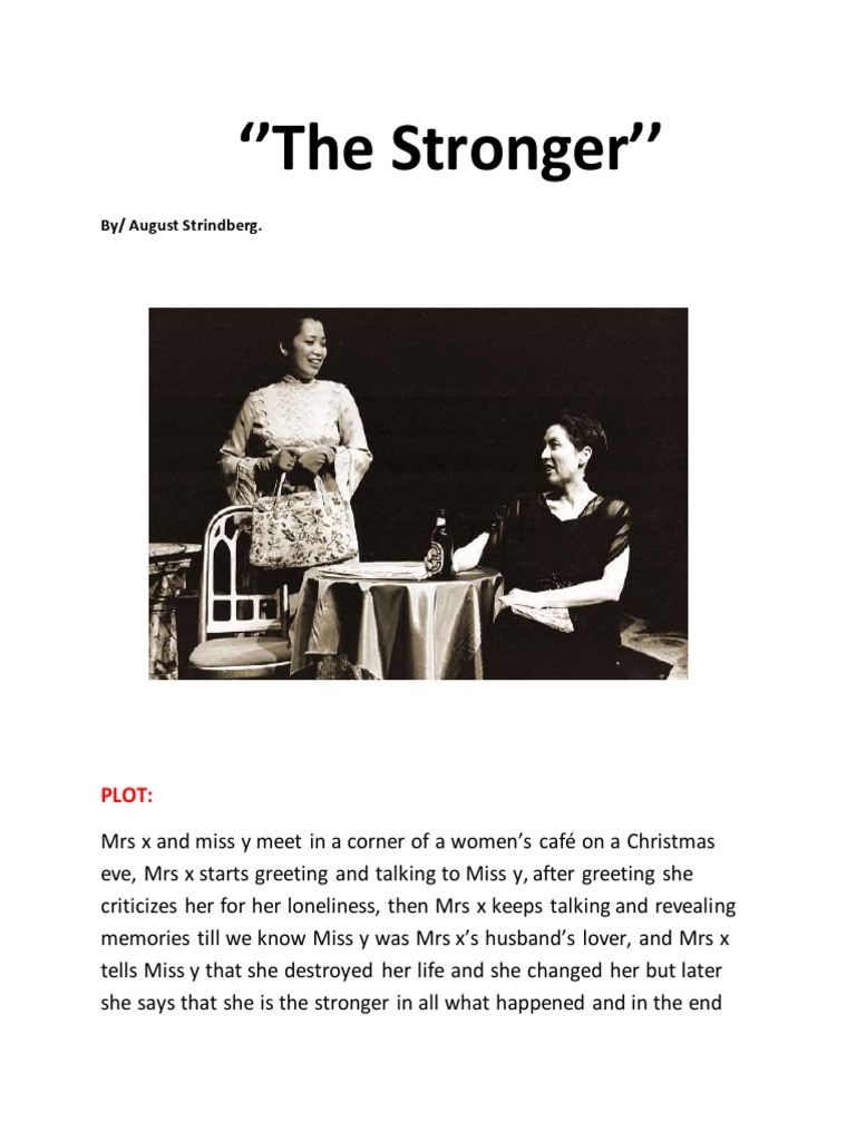 'The Stronger'': By/ August Strindberg | PDF | Irony | Love