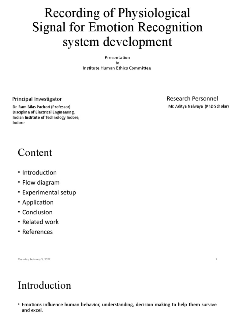 Recording of Physiological Signal For Emotion Recognition System ...