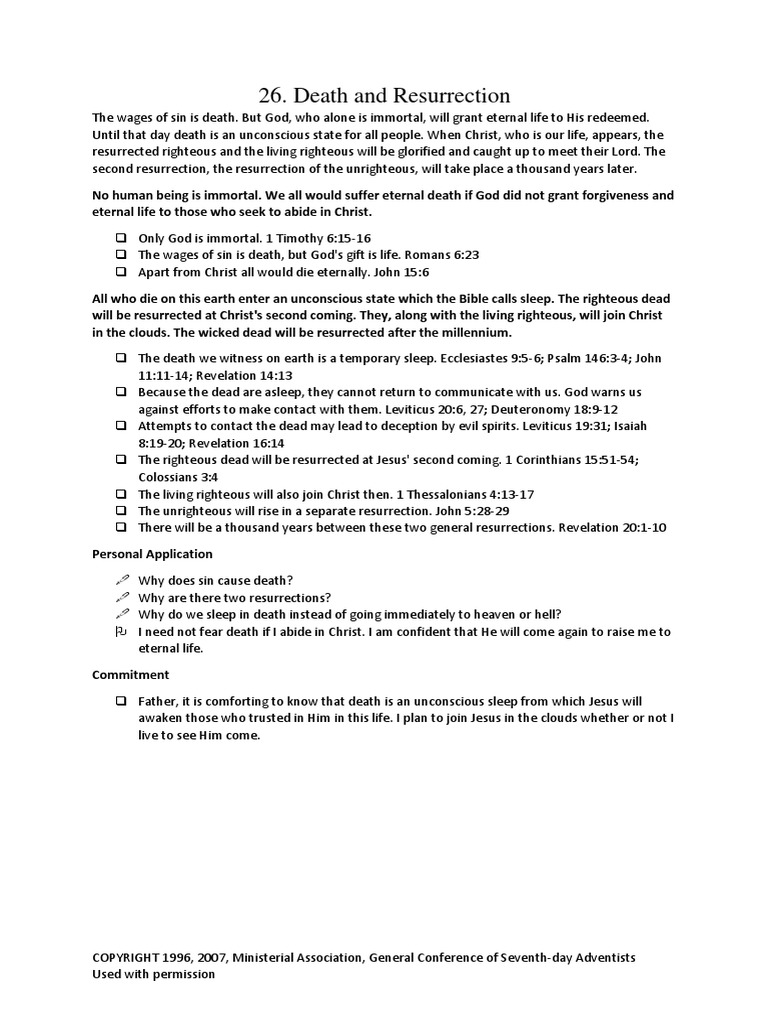 Death and Resurrection | PDF | Eternal Life (Christianity) | Jesus