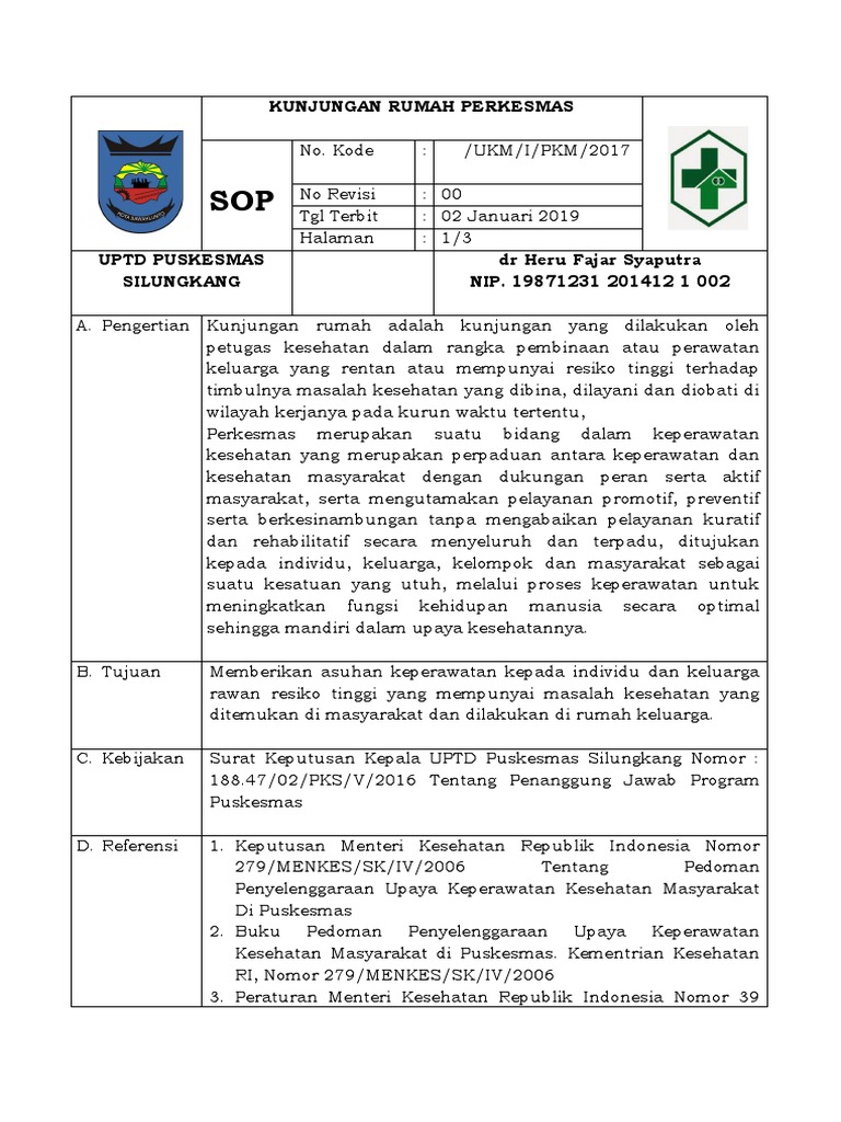 Sop Perkesmas | PDF
