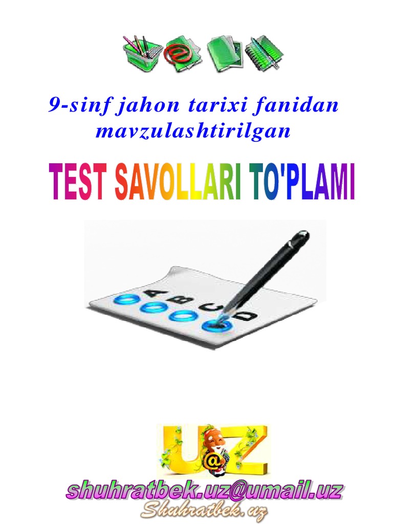 9 Sinf JAHON TARIXI | PDF
