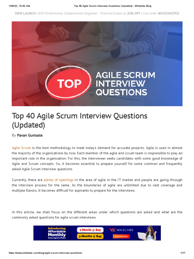 Agile Scrum Interview Prep Guide | PDF | Scrum (Software Development) | Agile Software Development