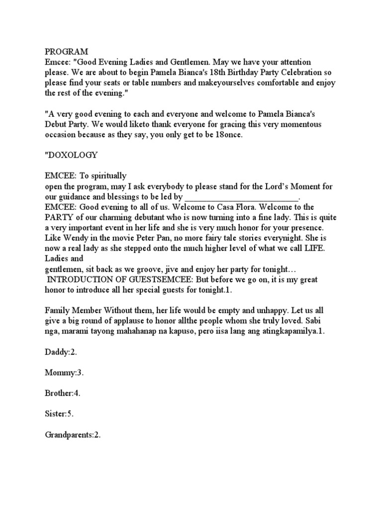 Script 2 | PDF | Birthdays