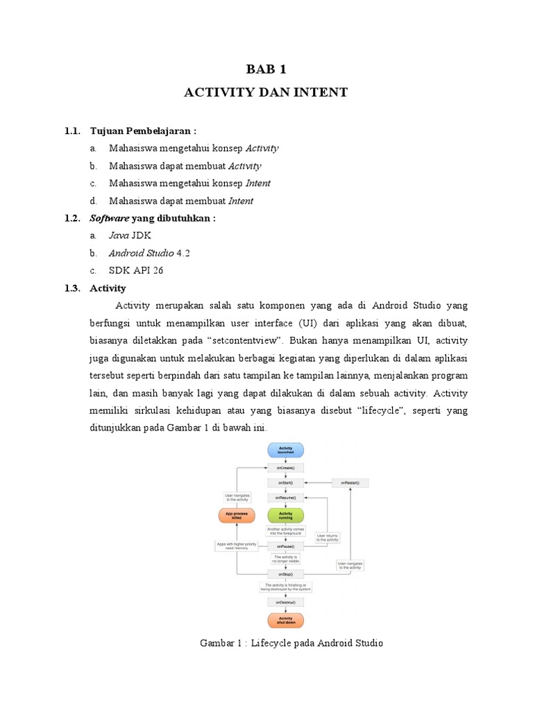 Panduan Activity dan Intent Android | PDF