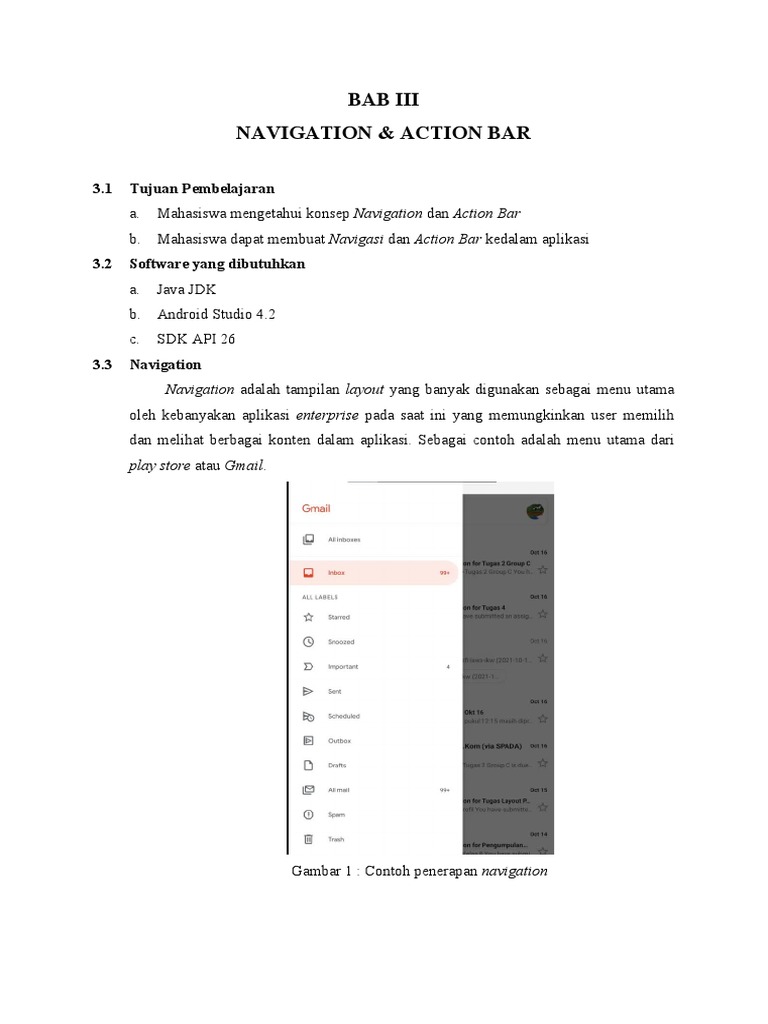 Bab 3 Navigation And Action Bar Pdf