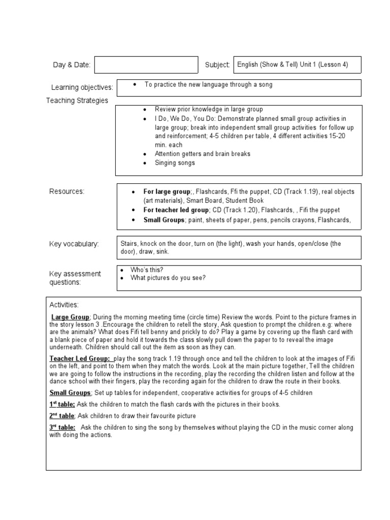 Exploring Your School Through Songs | PDF | Flashcard | Communication
