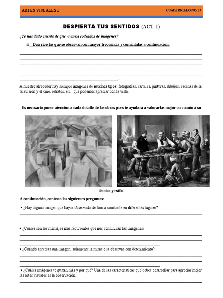 ARTES 1 CUADERNILLO No. 17 | PDF | Imagen | Documental