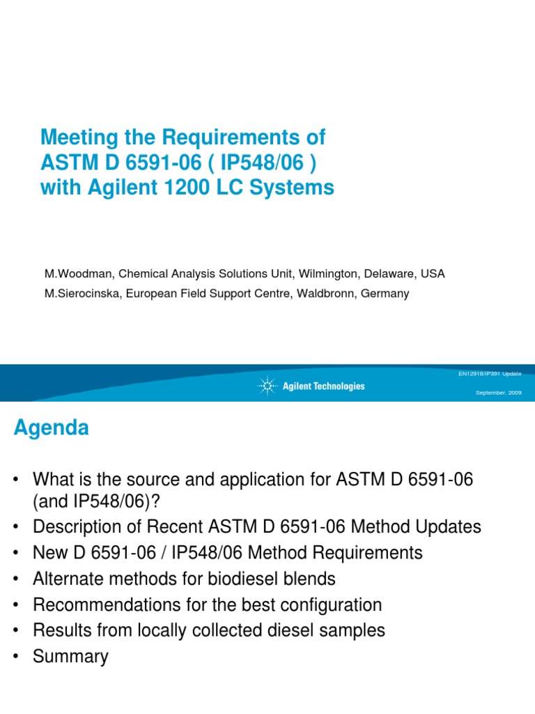 Meeting The Requirements of ASTM-D6591-06 | PDF | Diesel Fuel | High ...