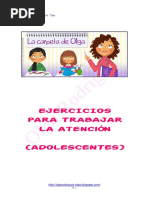 Cuadernillo Tdah para Trabajar Atencion y Concentracion | PDF | Color | Rojo