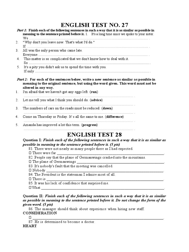 Analyzing English Test Questions: Providing Insightful Titles for ...