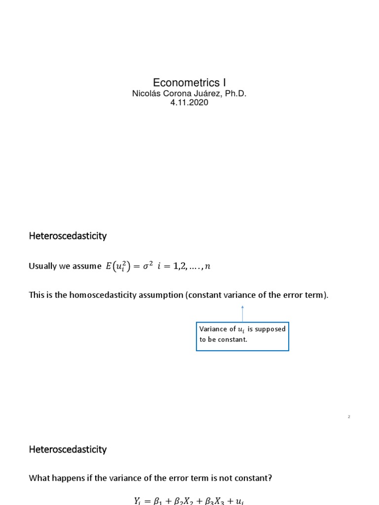 Understanding Heteroscedasticity: Causes, Consequences, and Solutions | PDF | Heteroscedasticity ...