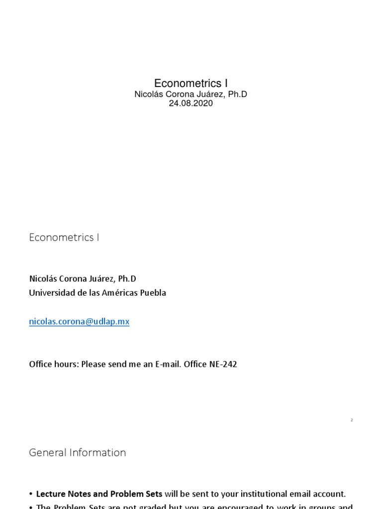 What Is Econometrics Pdf Econometrics Dependent And Independent Variables