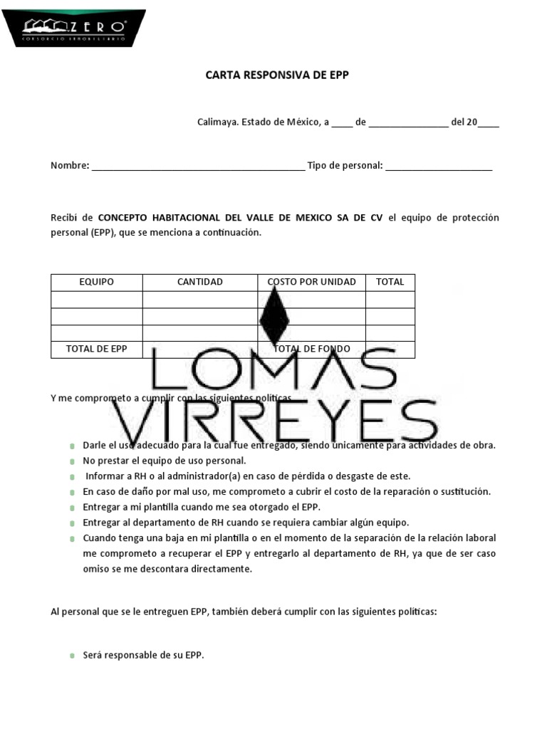 Responsiva EPP | PDF