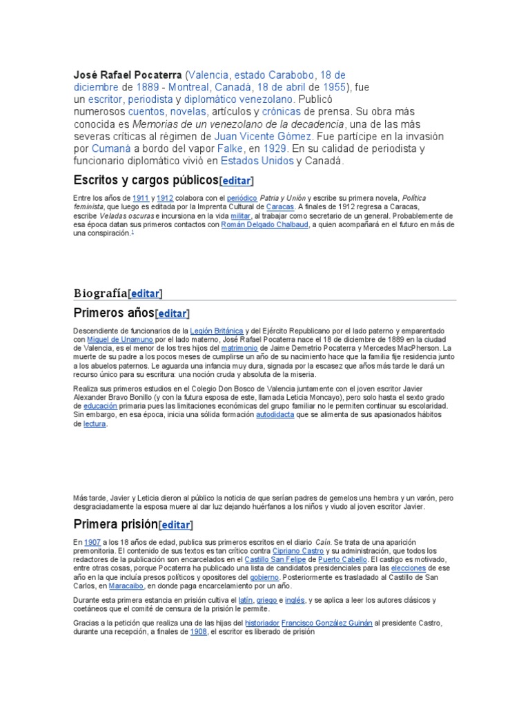 José Rafael Pocaterra | PDF